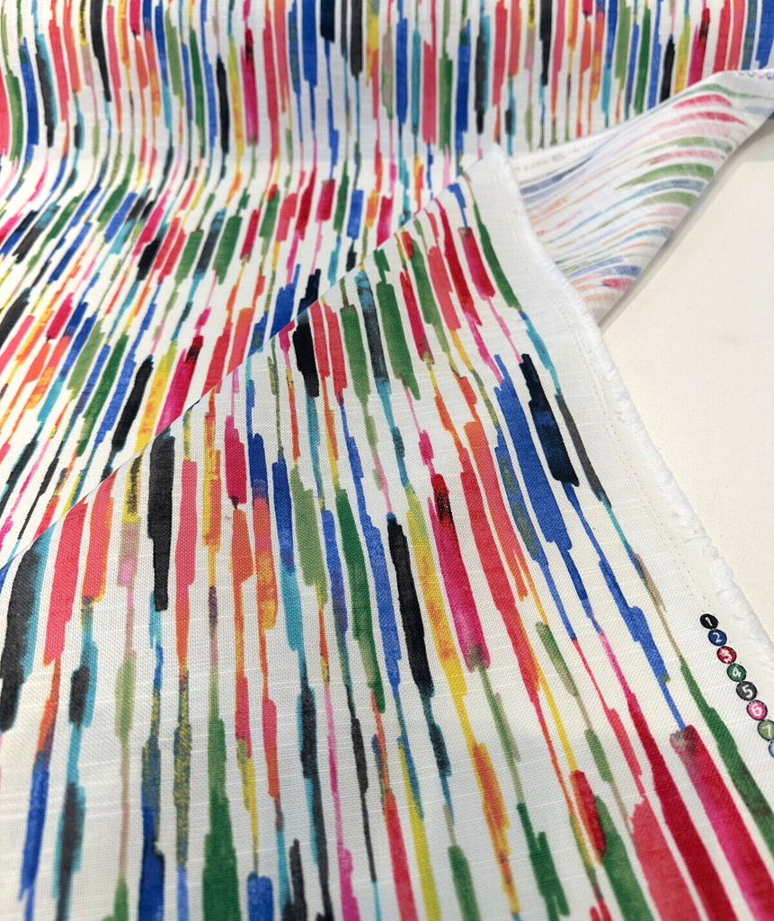 Kelly Ripa Drizzle Petunia Geometric Drapery Upholstery Fabric By the ...