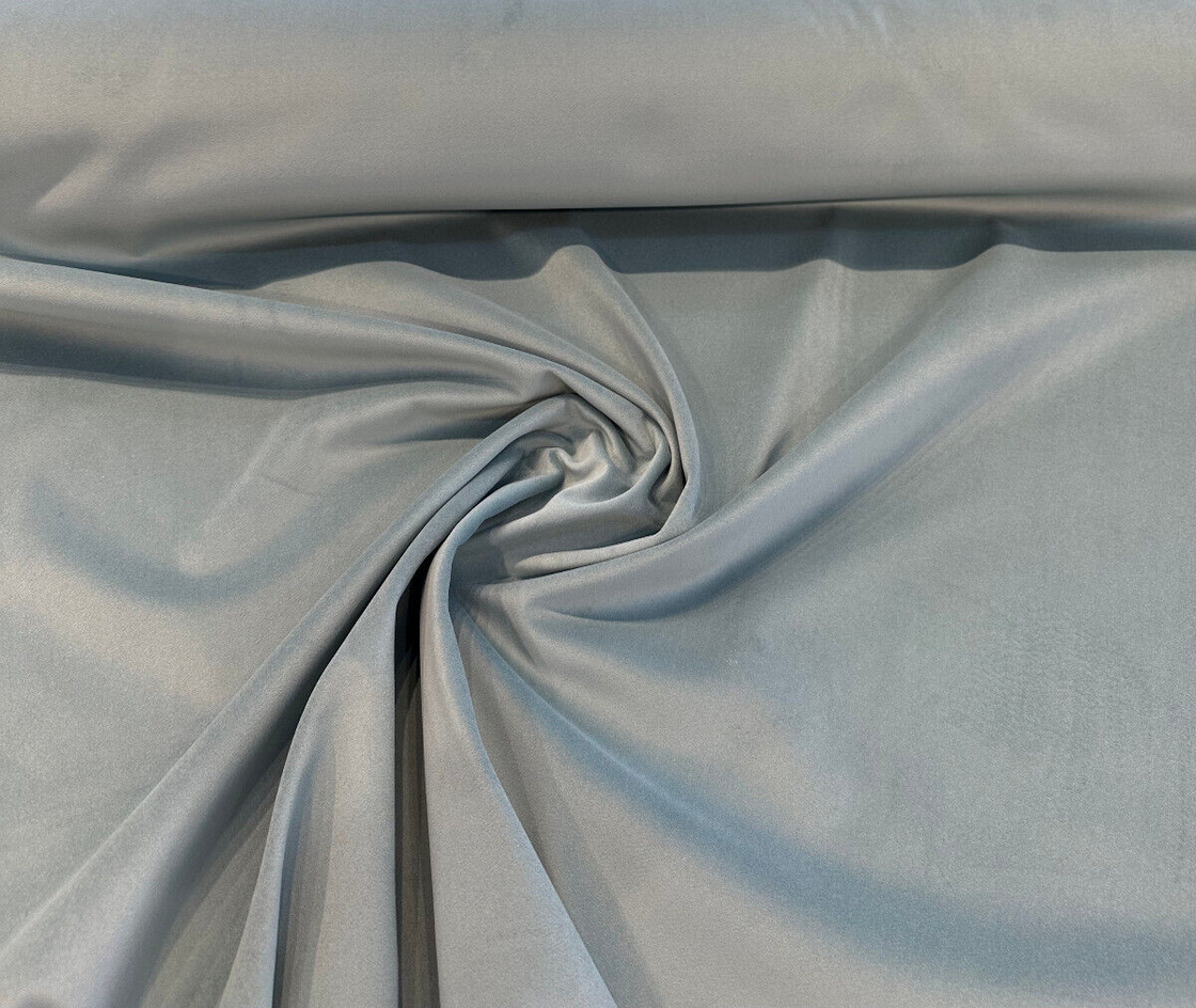 Posh Velvet Mallard Green Blue Backed Soft Upholstery Fabric by the ya ...