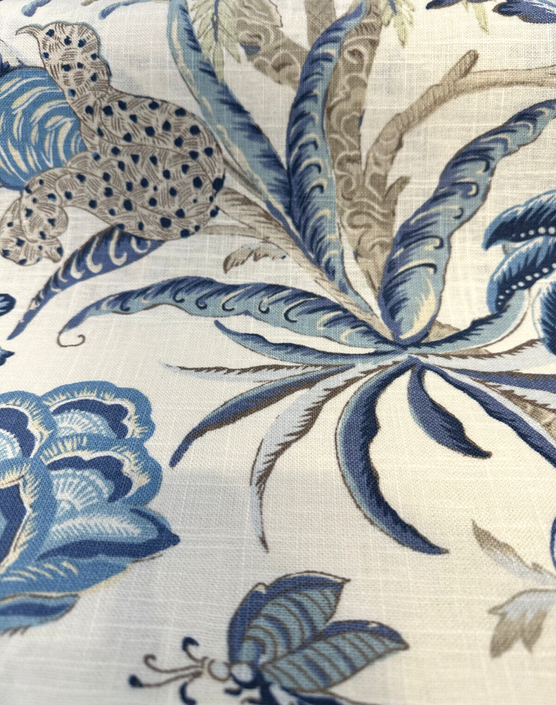 Waverly Exotic Curiosity Porcelain Linen Drapery Upholstery Fabric By ...