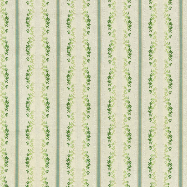 Waverly Regency Stripe Green Clover Vine Drapery Upholstery Fabric by ...