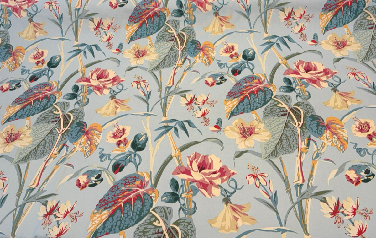 Waverly Your Grace Lagoon Teal Floral Drapery Upholstery Fabric By the ...