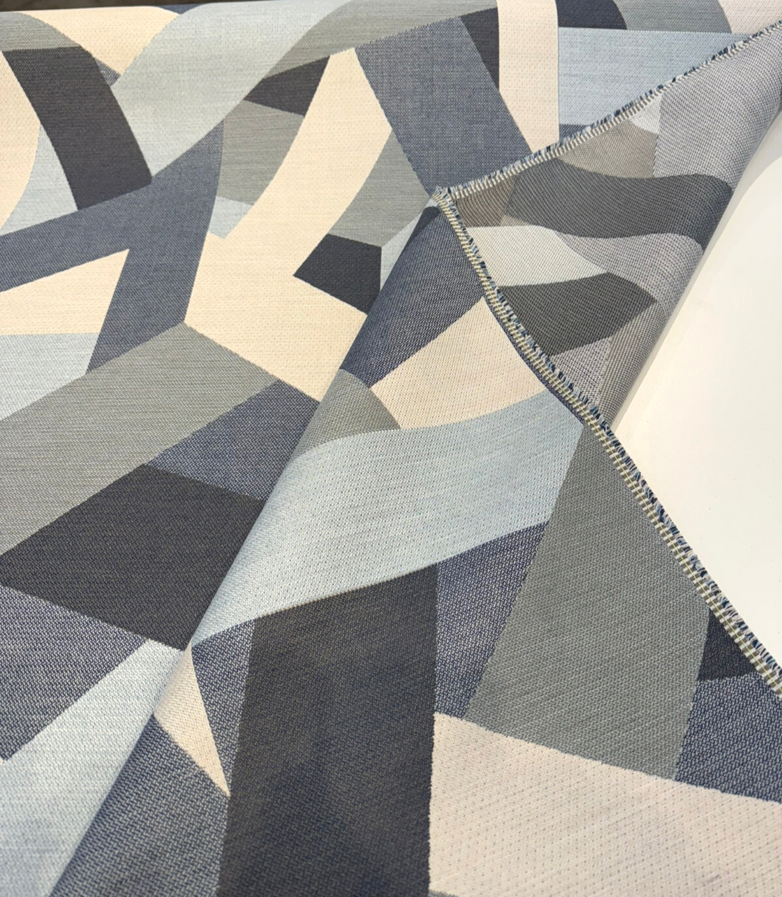Sunbrella Axis Blue Denim Outdoor Performance Upholstery Fabric by the ...