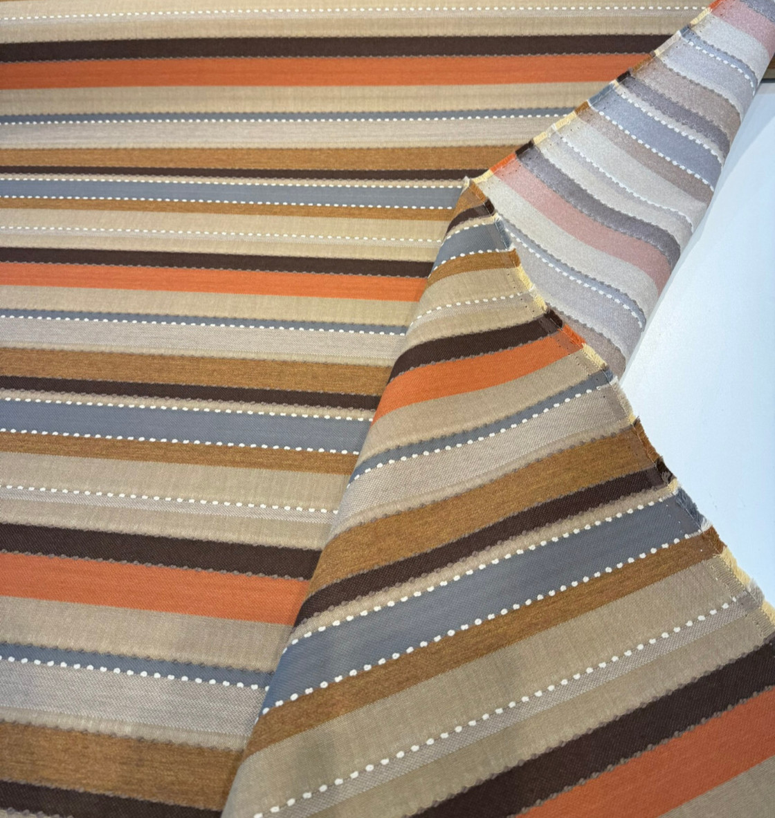 Sunbrella Corral Stripe Adobe Outdoor Performance Upholstery Fabric By ...