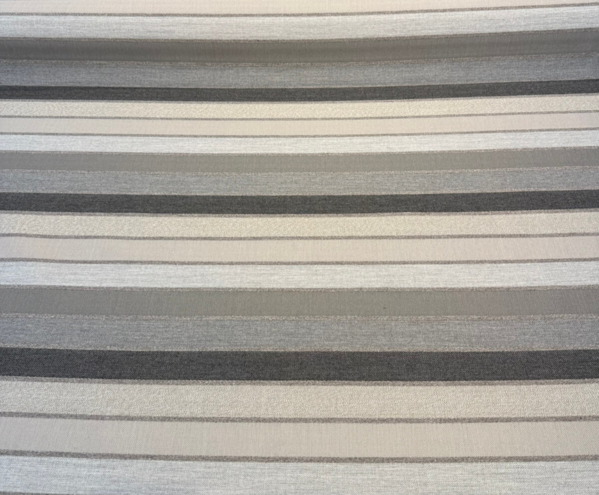 Sunbrella Lucy Stripe Asphalt Gray Outdoor Performance Fabric By The Y ...