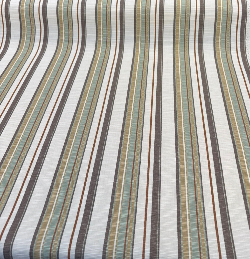 Sunbrella Stripe Carnegie Willow Performance Outdoor Fabric By the yar ...