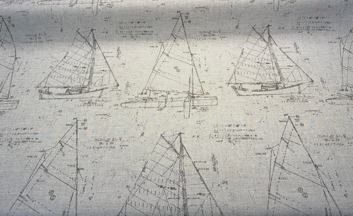 Sunbrella Point of Sail Gray Sky 145736-0002 Outdoor Fabric By The Yar ...