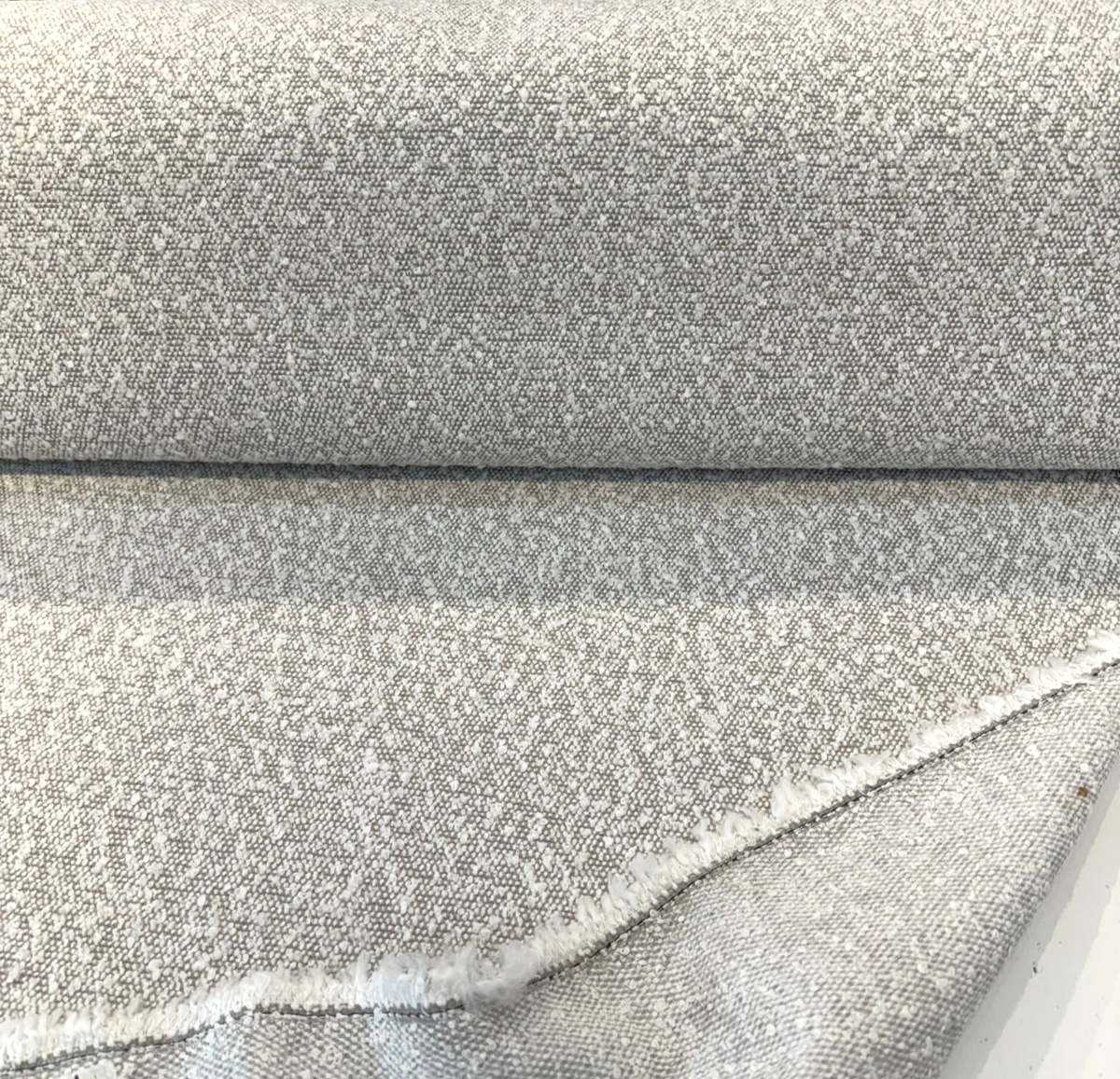 Culp Boucle Bloke Cotton Dolphin Pumice White Upholstery Fabric By The ...
