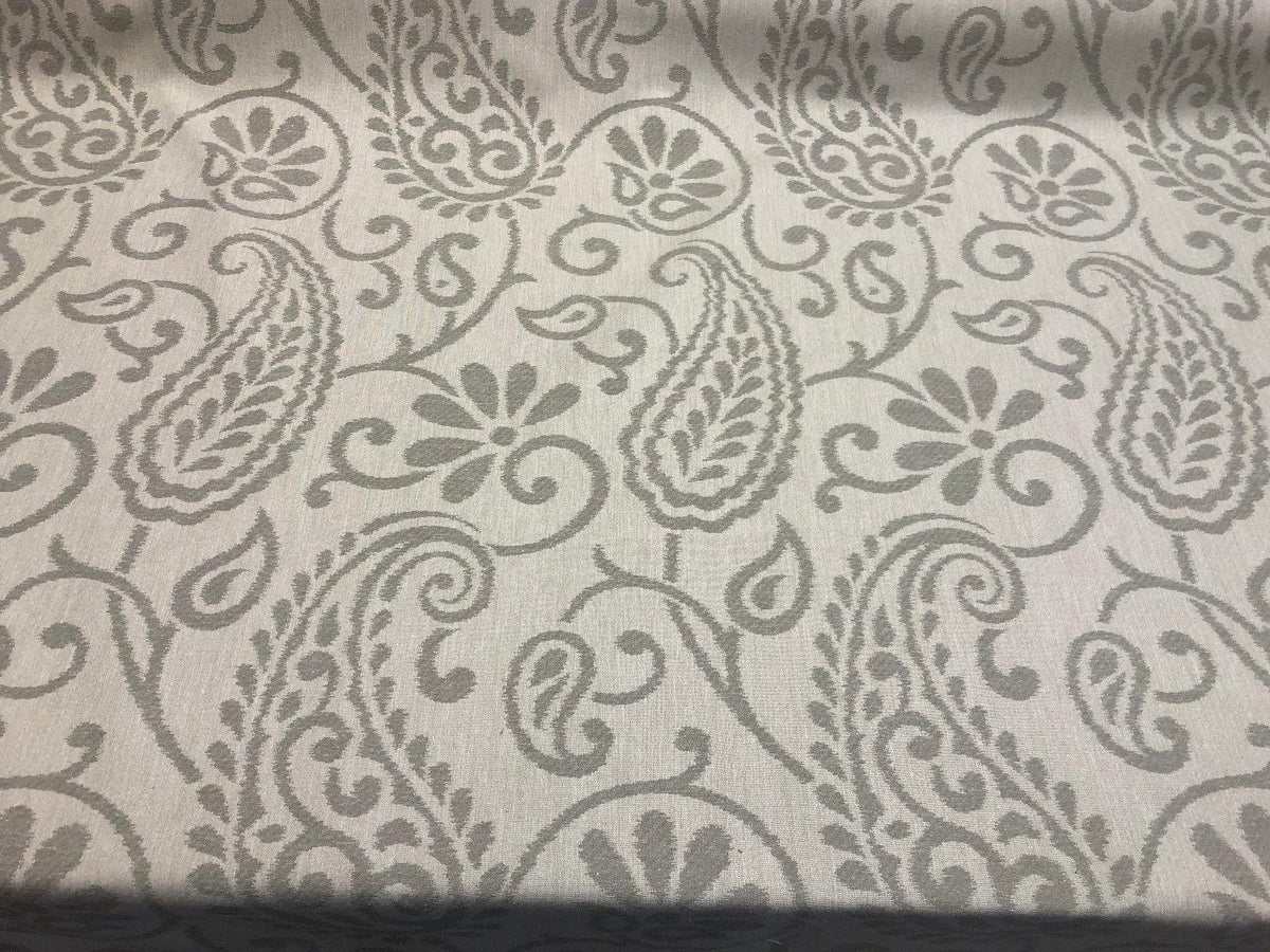 Paisley Patina Noble Linen Cotton Drapery Upholstery Fabric by the yar ...