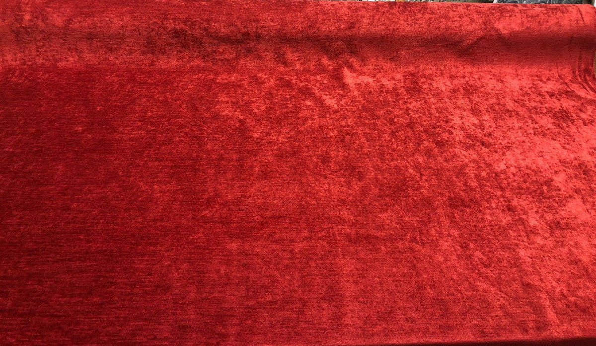 Solid Red Chili Evens Chenille Upholstery Fabric By the yard ...