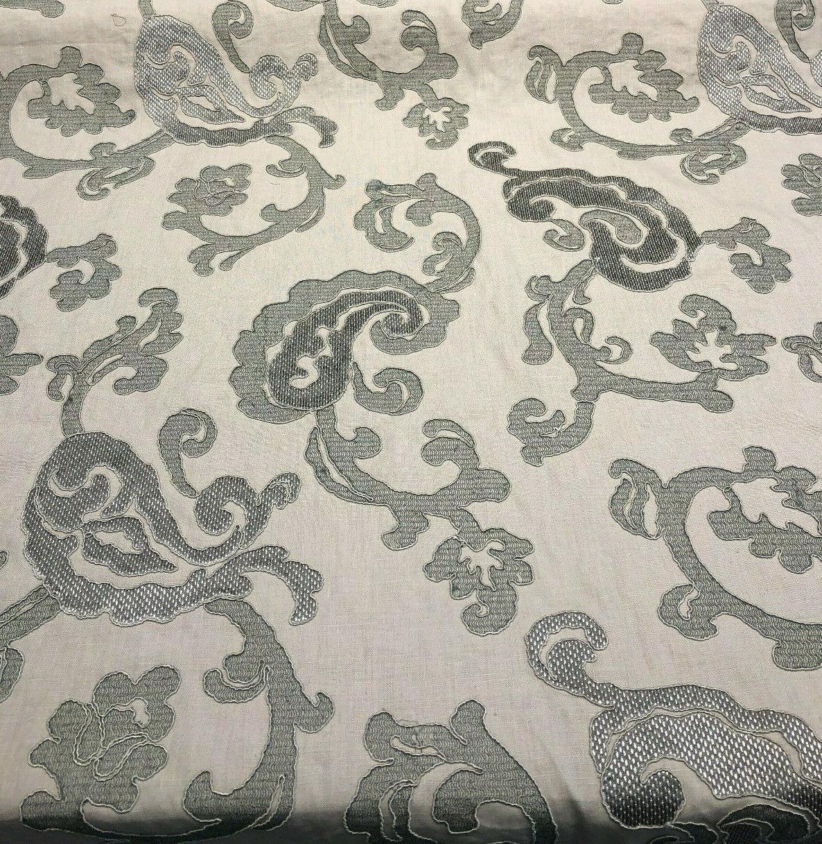 Fabricut Victoria Stingray Embroidered Linen Fabric by the yard ...
