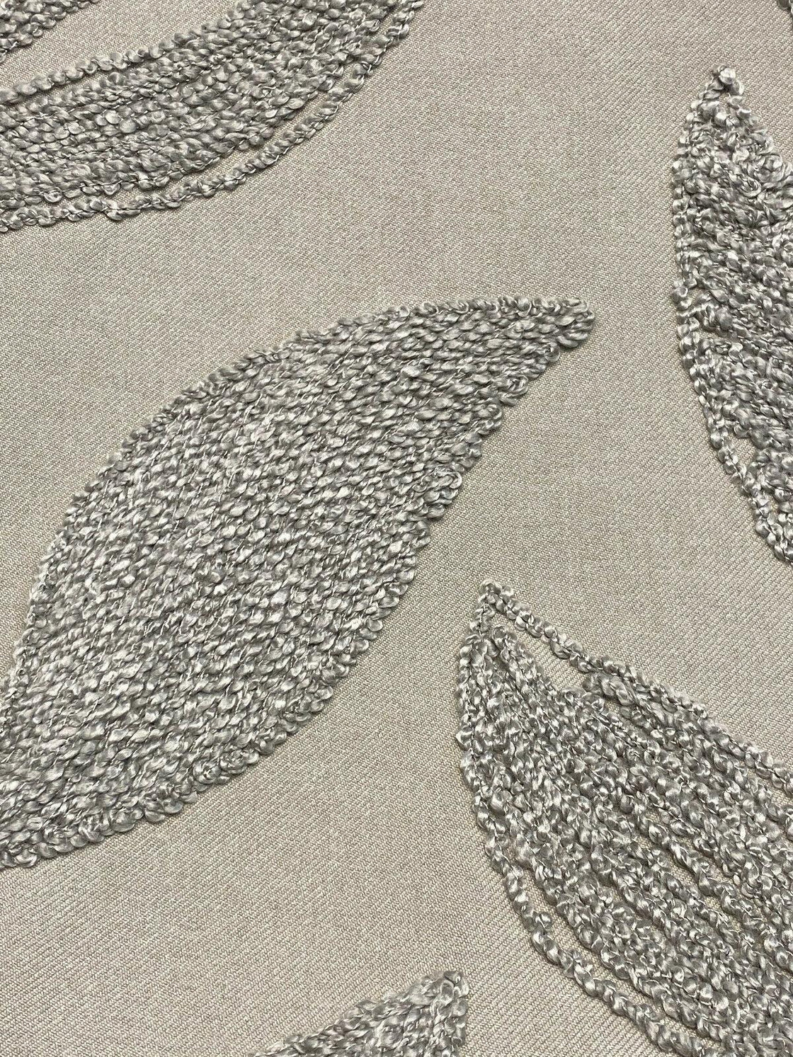 Valiant Dillon Natural Taupe Embroidered Crewel Fabric By The Yard ...