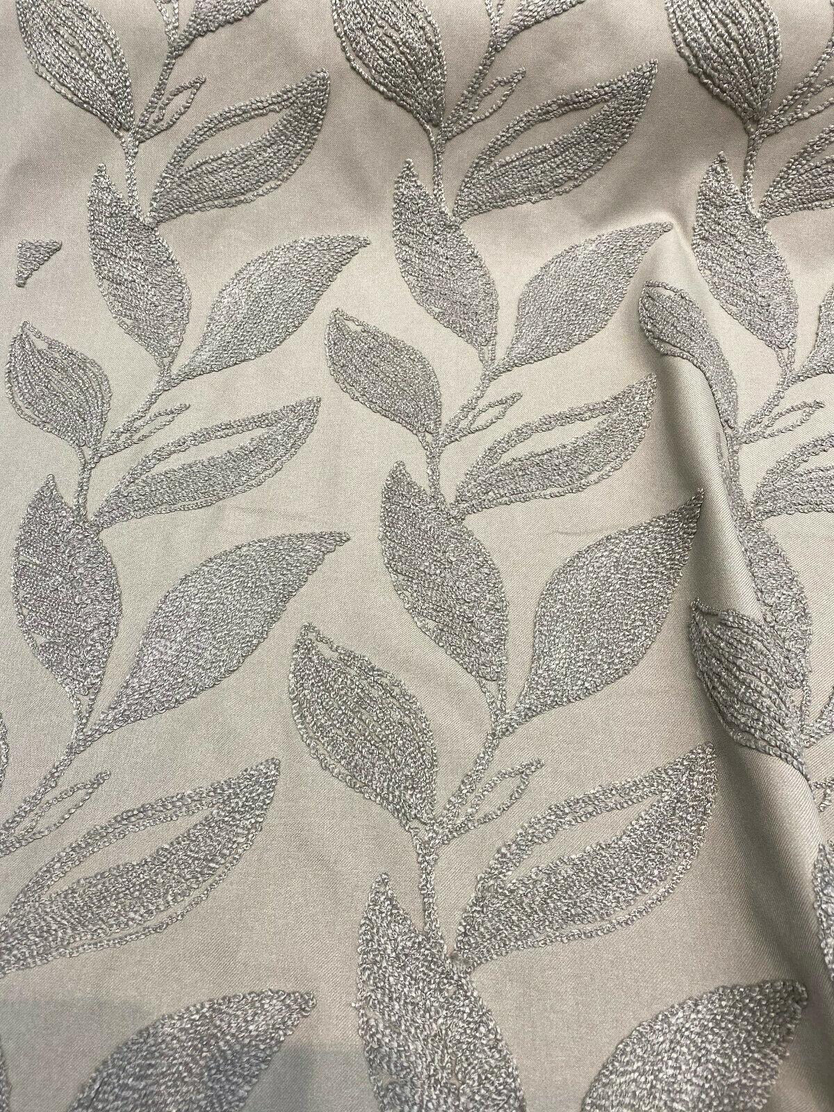 Valiant Dillon Natural Taupe Embroidered Crewel Fabric By The Yard ...