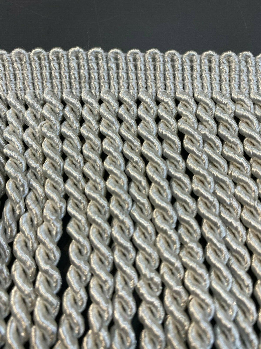 Bullion Fringe 6'' Silver Trim By The Yard – Affordable Home Fabrics