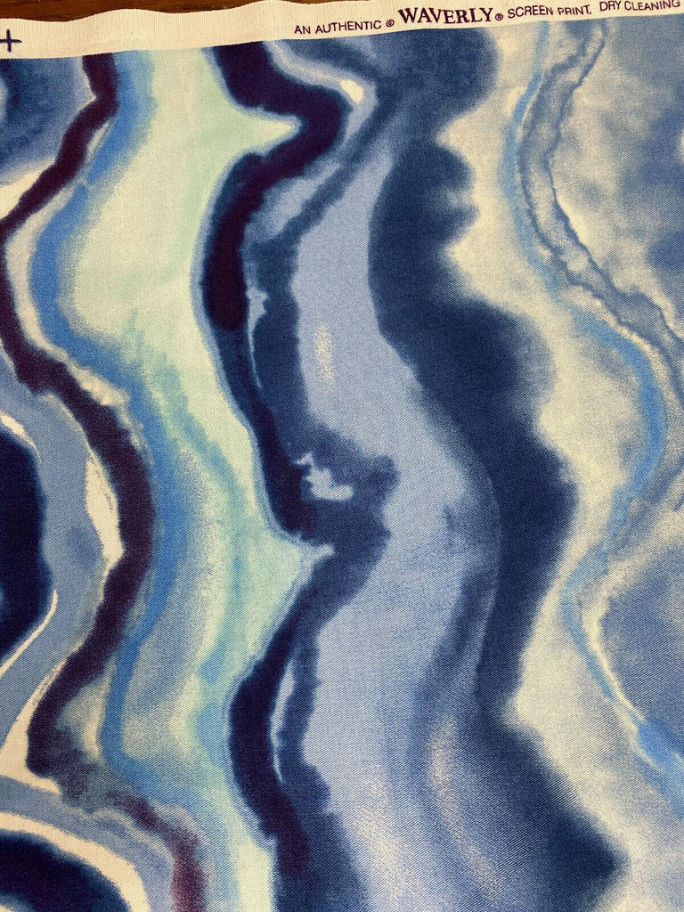 Waverly In Layers Wavy Blue Lapis Fabric By the Yard – Affordable Home ...