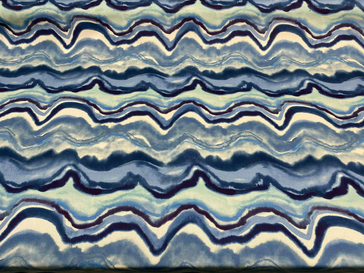 Waverly In Layers Wavy Blue Lapis Fabric By the Yard – Affordable Home ...