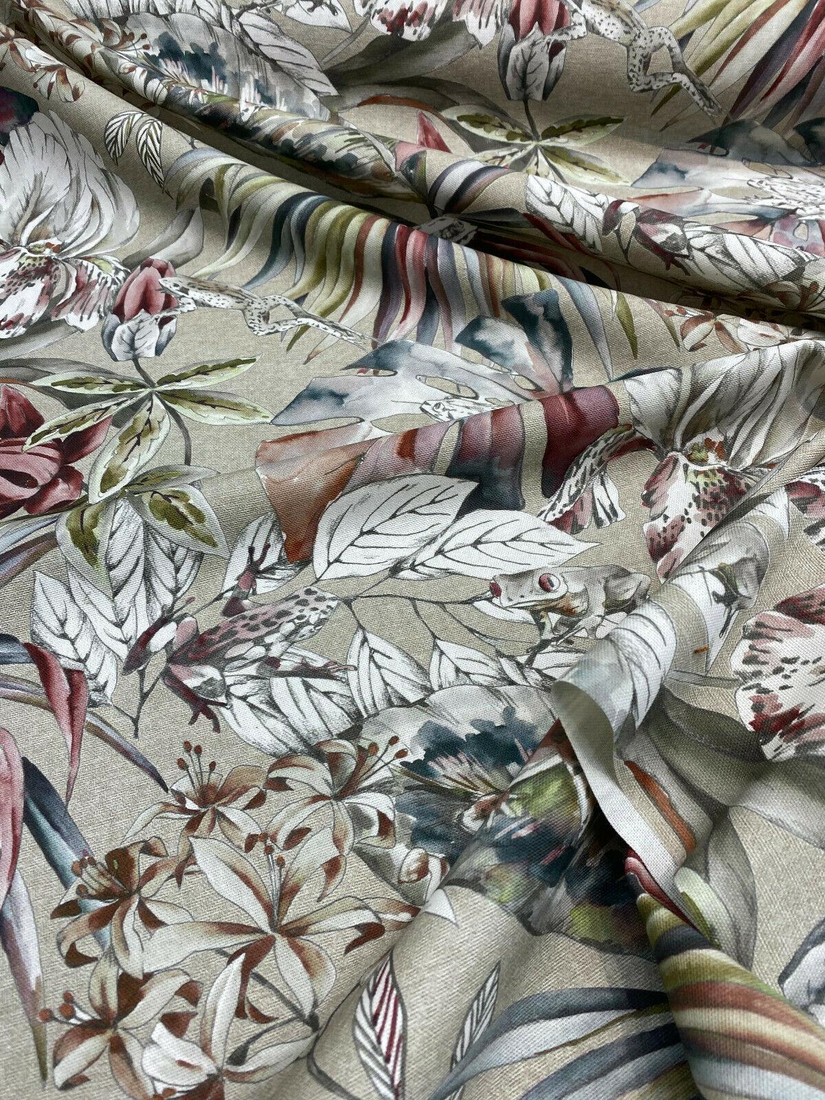 Ainara Frogs Leaves Rainforest Drapery Upholstery Vilber Fabric ...
