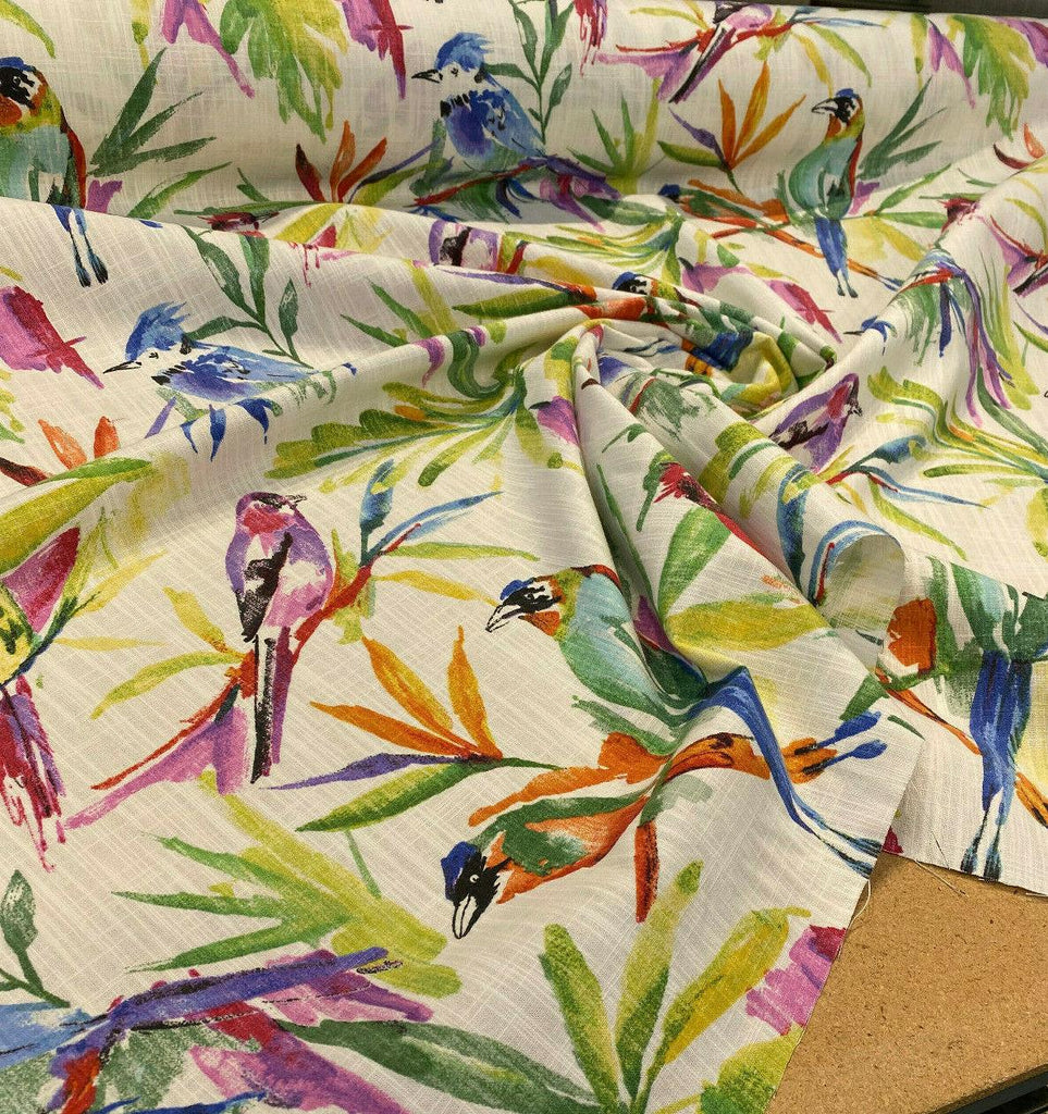Richloom Songbird Tropical Bird Fabric By the yard | Affordable Home ...