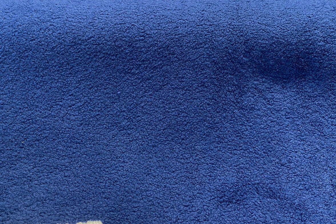Fuzzy Wooly Boucle Blue Sapphire Upholstery Drapery Fabric By The Yard ...
