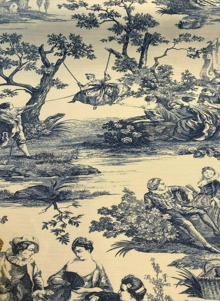 Waverly Toile Idyllic Days Blue Sapphire Fabric by the yard ...