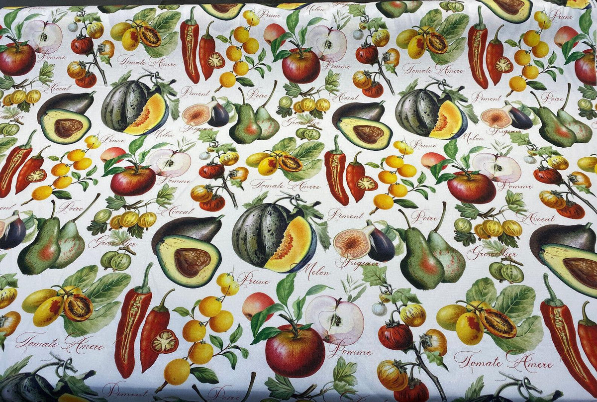 Sandy French Fruits Drapery Upholstery Vilber Fabric by the yard ...