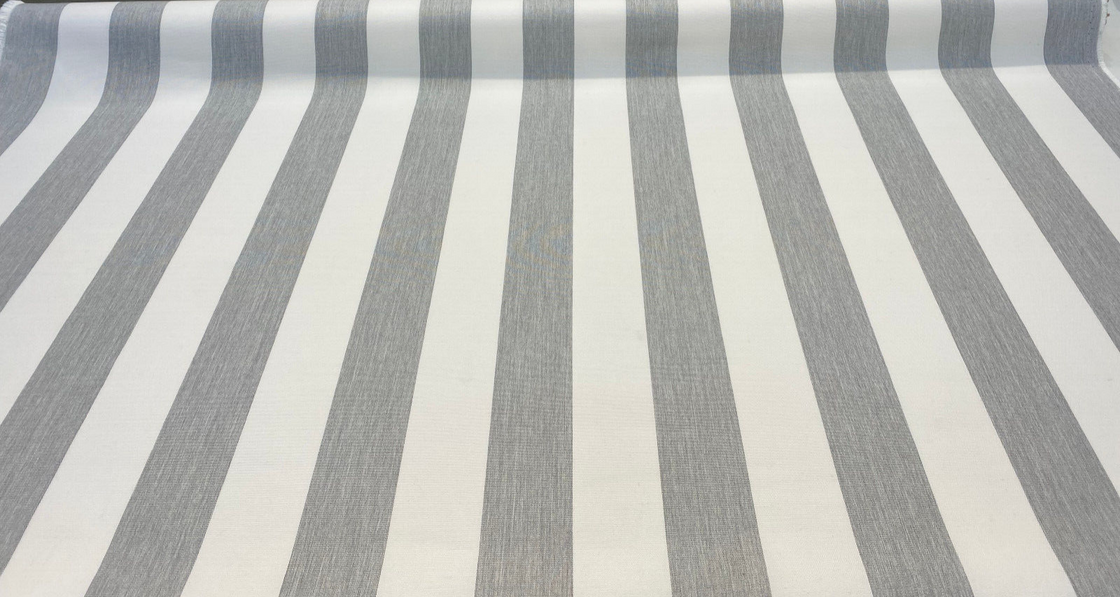 Sunbrella Gray Stripe Townsend Granite Outdoor Fabric By the yard ...