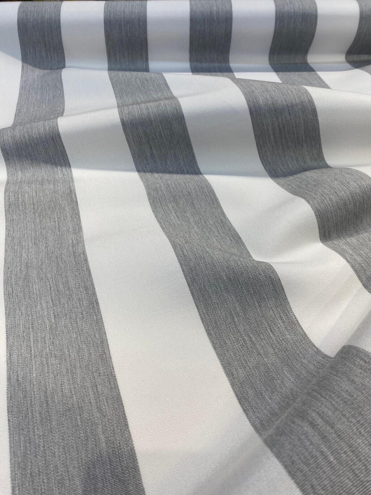 Sunbrella Gray Stripe Townsend Granite Outdoor Fabric By the yard ...