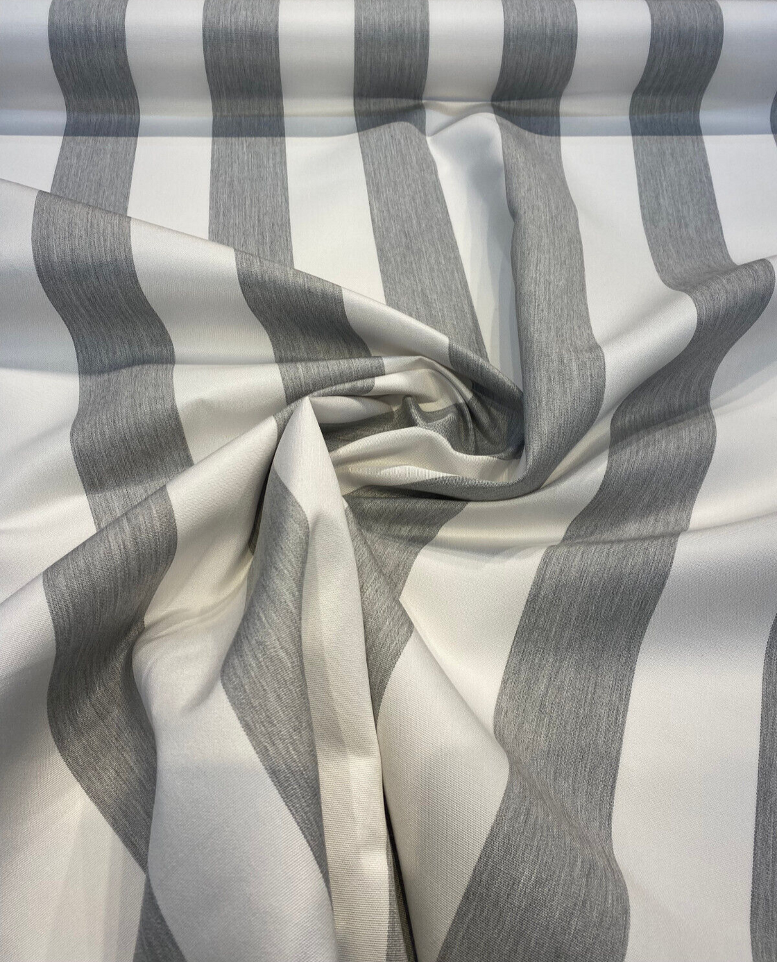 Sunbrella Gray Stripe Townsend Granite Outdoor Fabric By the yard ...