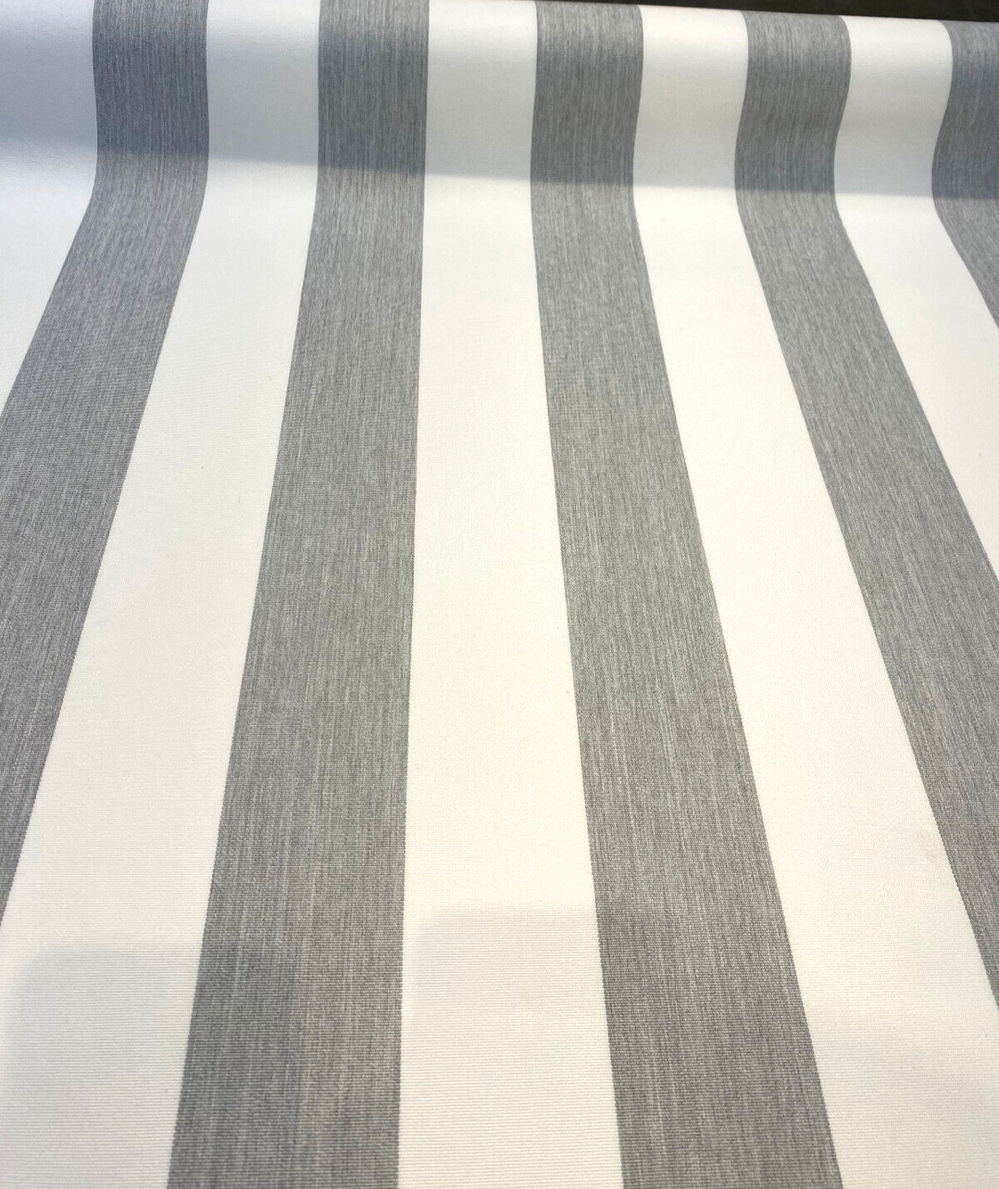 Sunbrella Gray Stripe Townsend Granite Outdoor Fabric By the yard ...