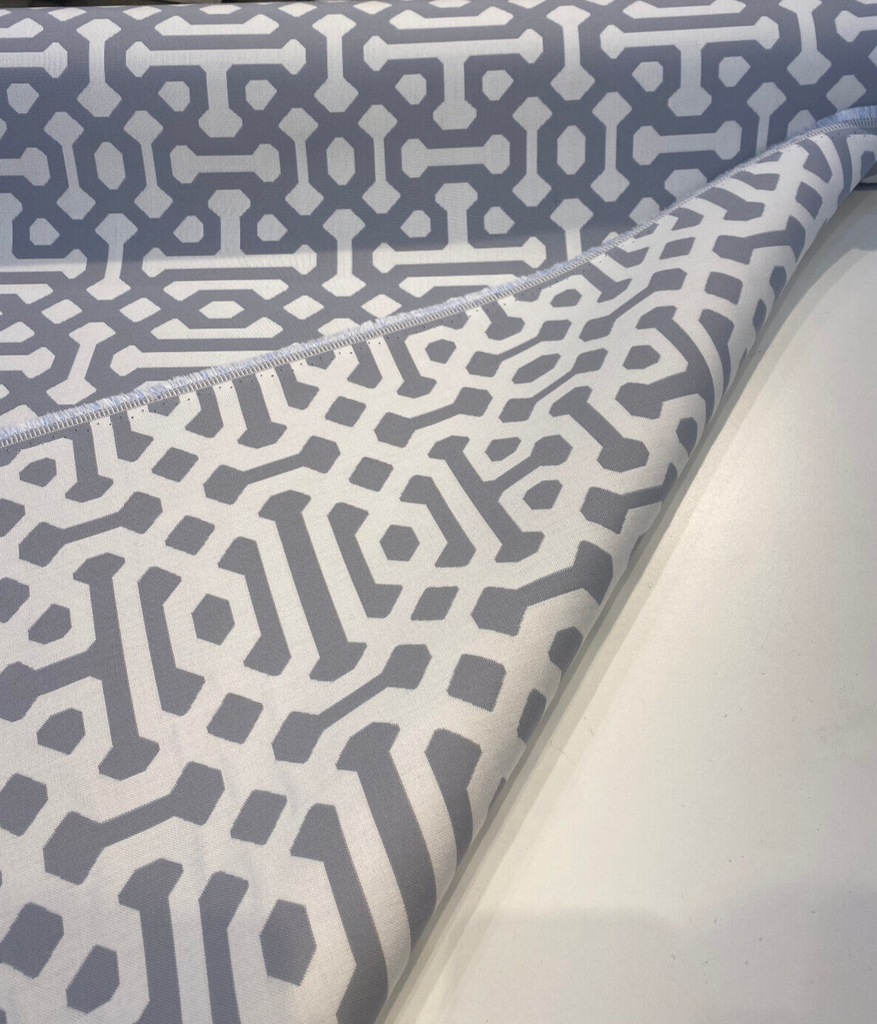 Sunbrella Fretwork Gray Dawn Outdoor Upholstery Fabric By the yard ...