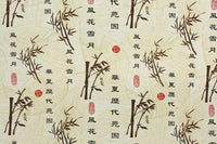 Ancient Chinese Bamboo Writing Drapery Upholstery Fabric by the yard ...