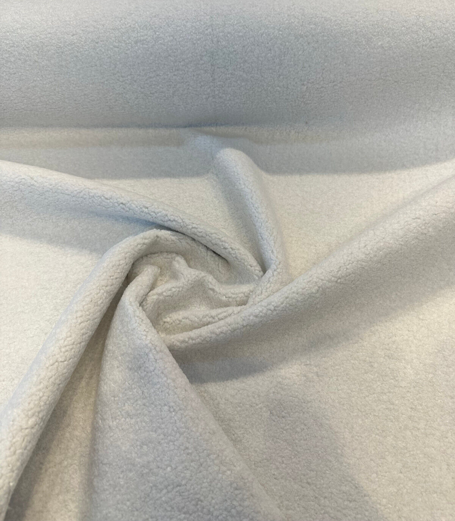 White Wooly Poodle Boucle Upholstery Fabric By The Yard – Affordable ...