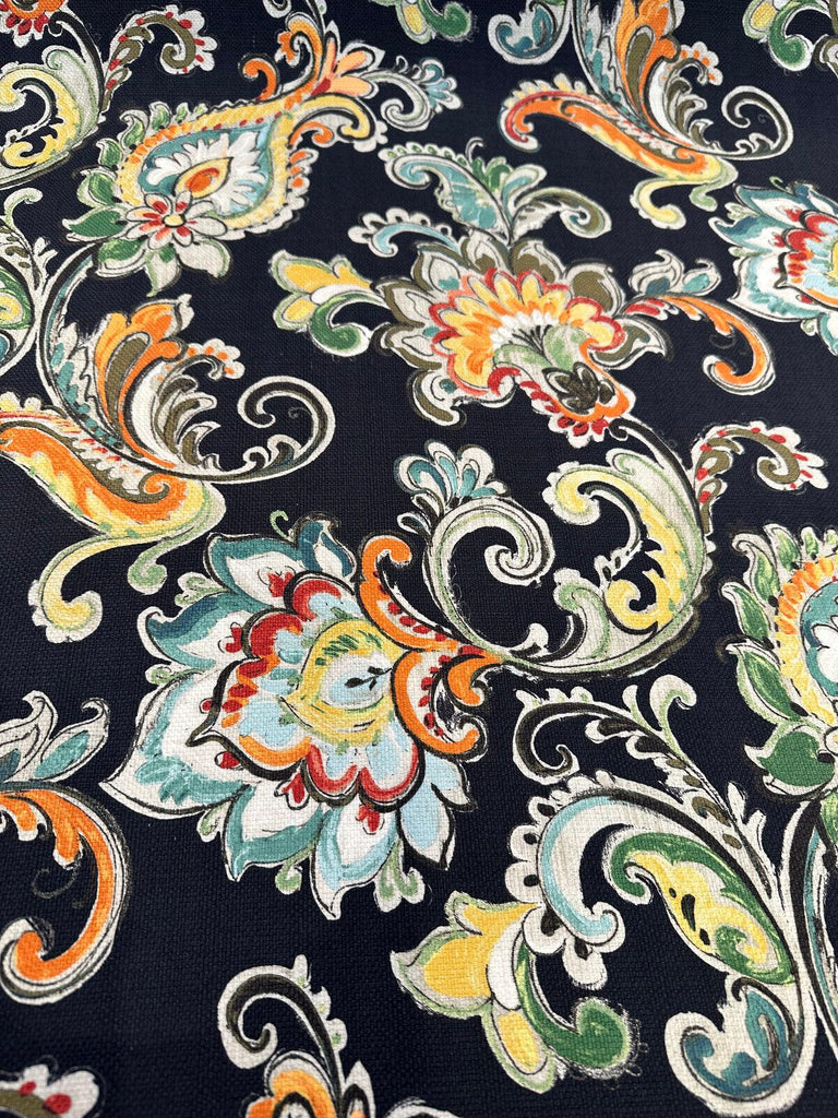 Swavelle Scotto Madison Carnival Black Floral Home Fabric by the Yard ...