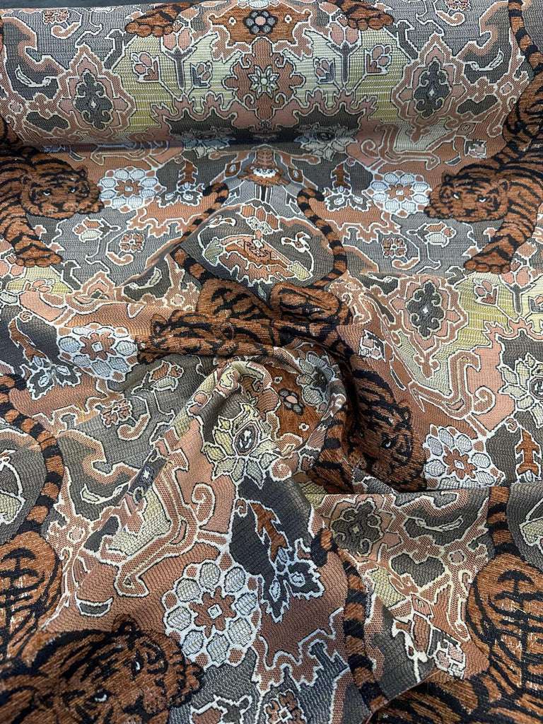 Upholstery Socotra Tibetan Tiger Amber Swavelle TFA Chenille Fabric By ...