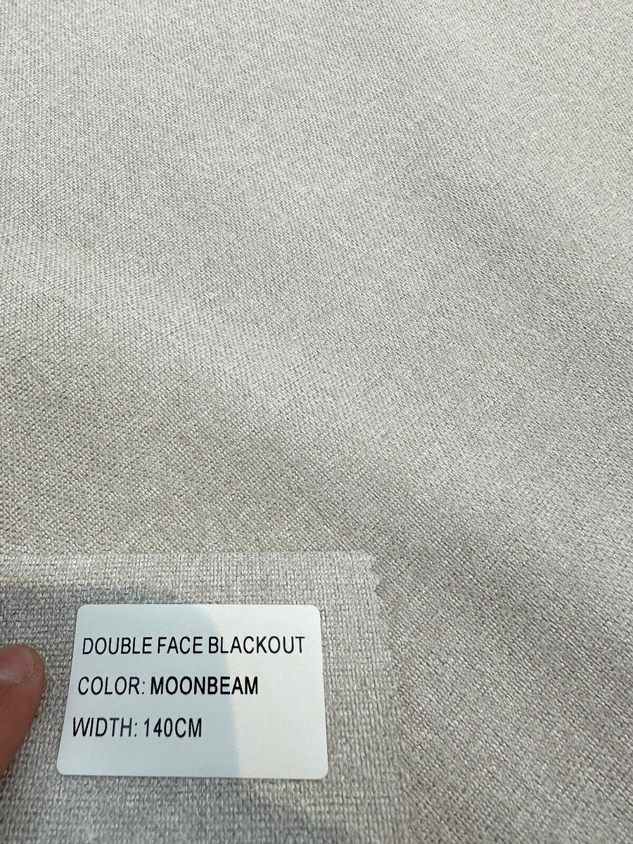 Double Face Blackout Moonbeam Drapery Fabric By the yard no light pass ...