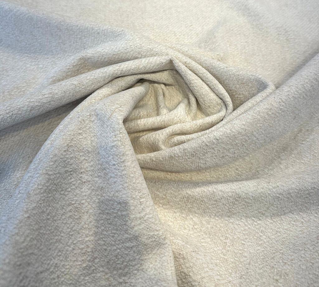 Devon Parchment Beige Chenille Upholstery Fabric By The Yard ...