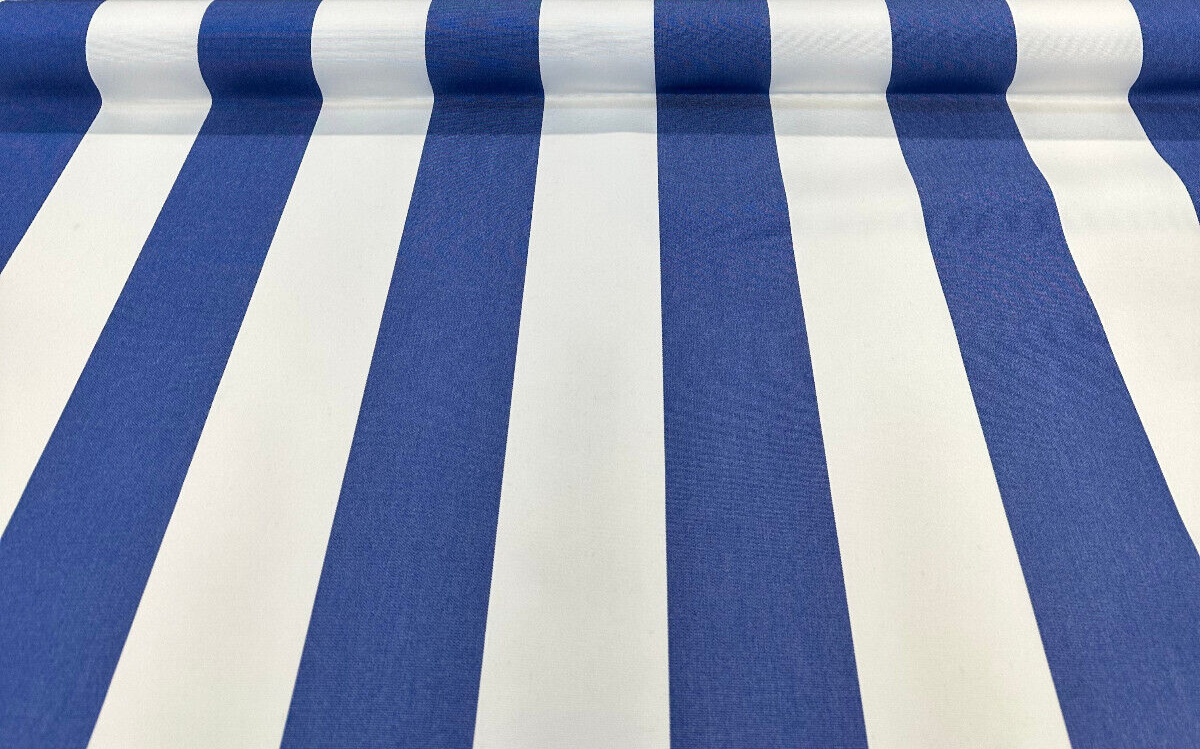 Explorer Sunbrella Blue Cobalt Stripe Outdoor Fabric By the yard ...