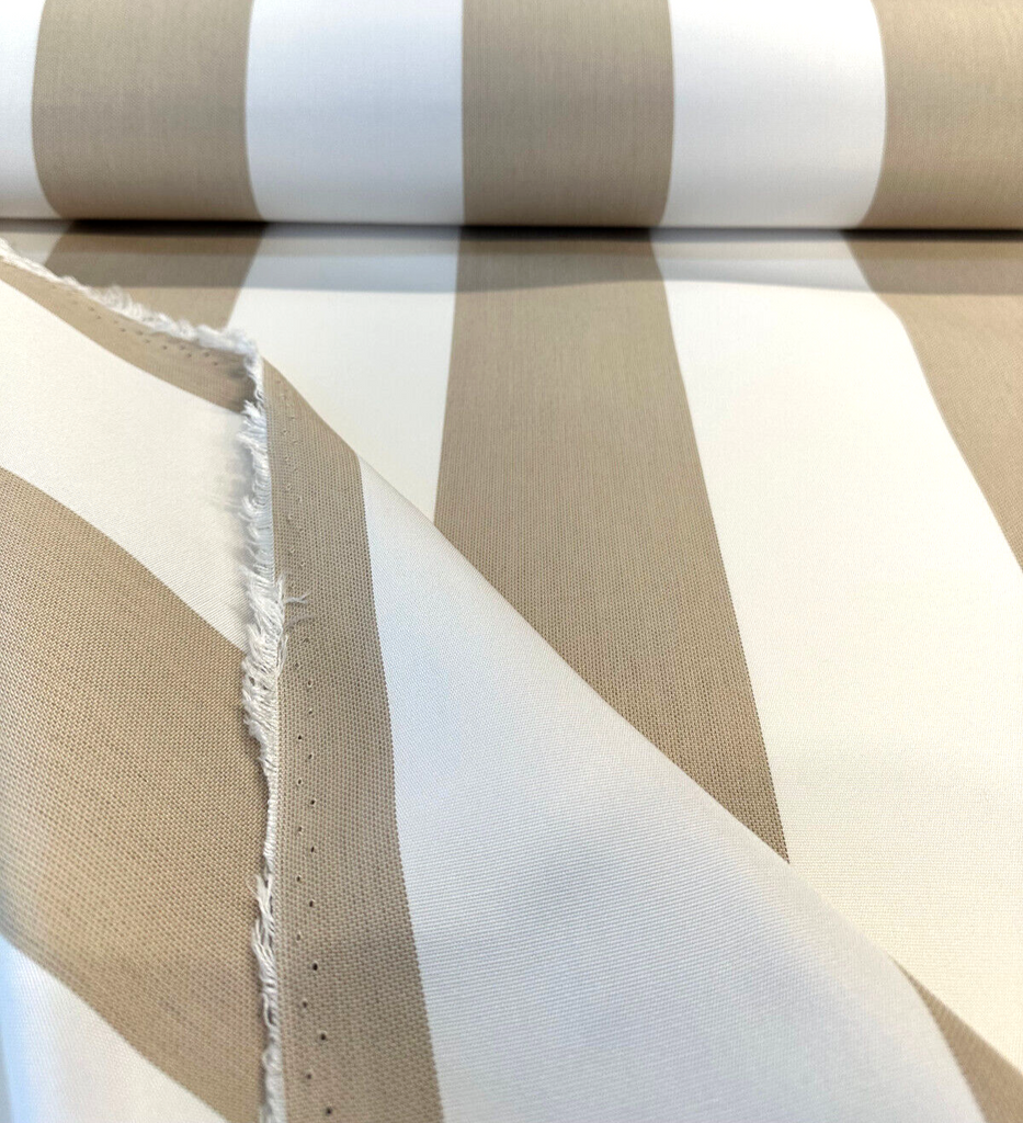 Explorer Sunbrella Beige Sand Stripe Outdoor Fabric By the yard ...