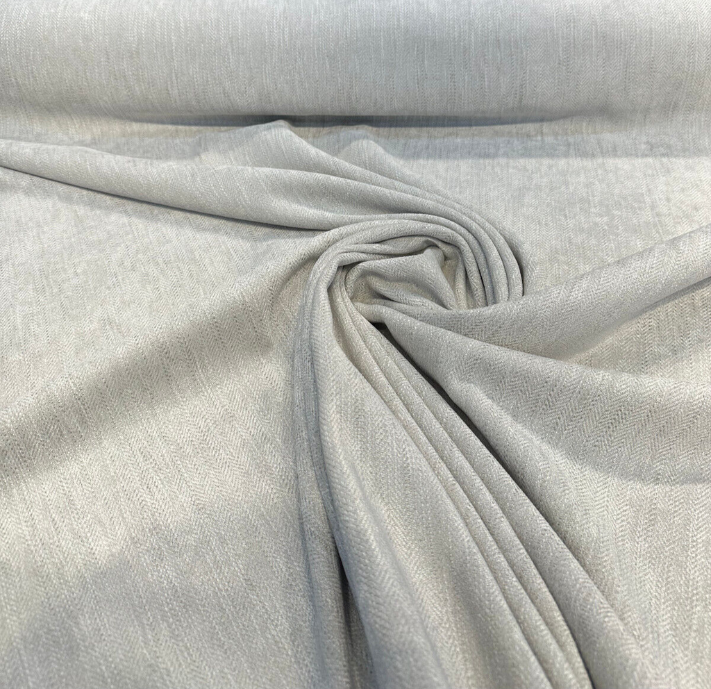 Swavelle Capital Gains Beige Linen Herringbone Chenille Upholstery Fab ...