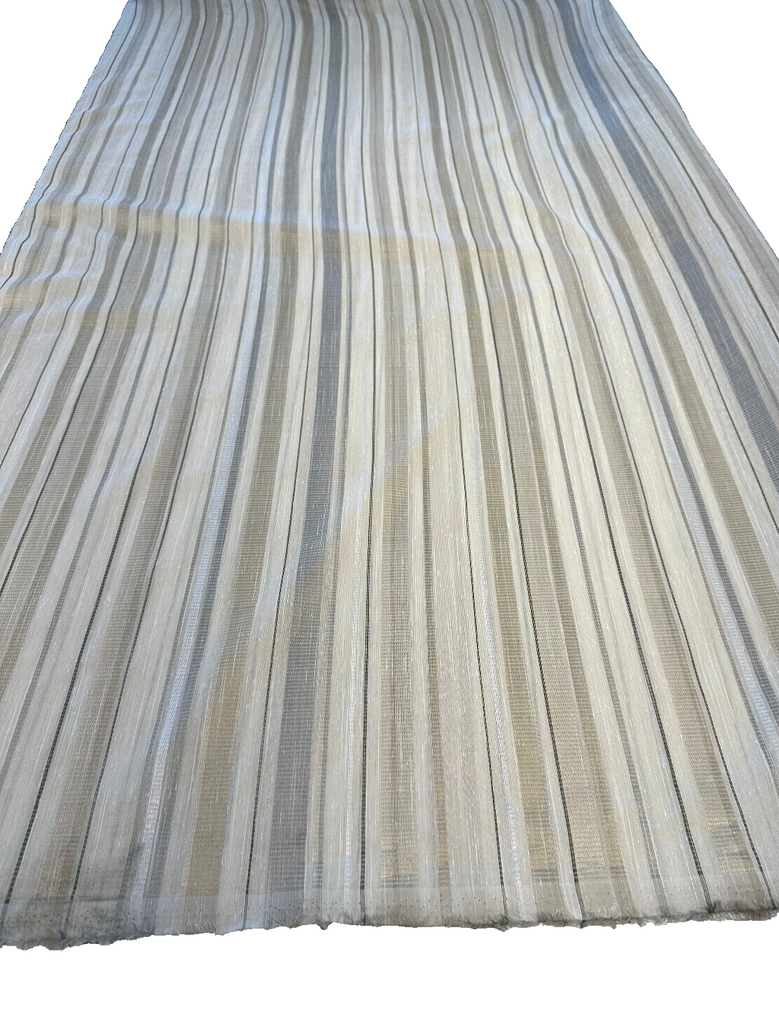 P Kaufmann Amalfi Marble Stripe Sheer Drapery 126'' wide Fabric By the ...